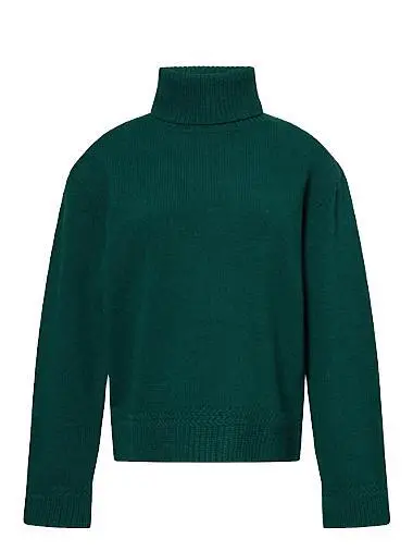 DJERF AVENUE Relaxed-fit Wool And Cashmere Turtleneck Jumper - Pine Green