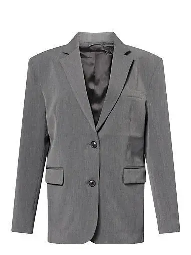 DJERF AVENUE Notch-lapels Stretch-woven Blazer - Grey