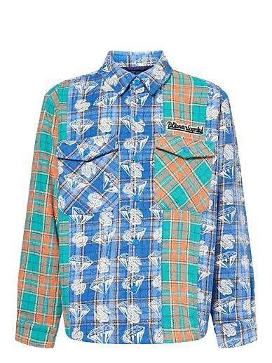 BILLIONAIRE BOYS CLUB Diamond Checker Flannel Shirt - Multi Check