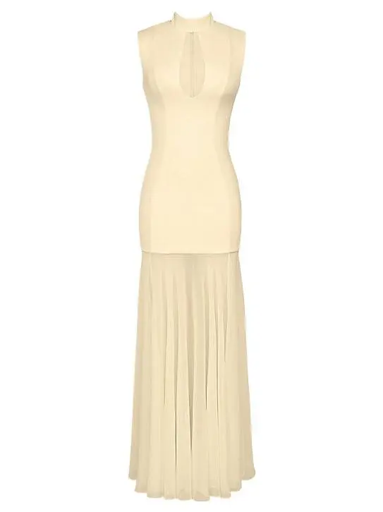 House Of Cb Raphaella Sleeveless Maxi Dress - Butter