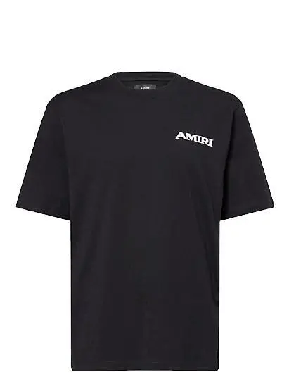 Amiri Logo-print Short-sleeve Cotton T-shirt - Black