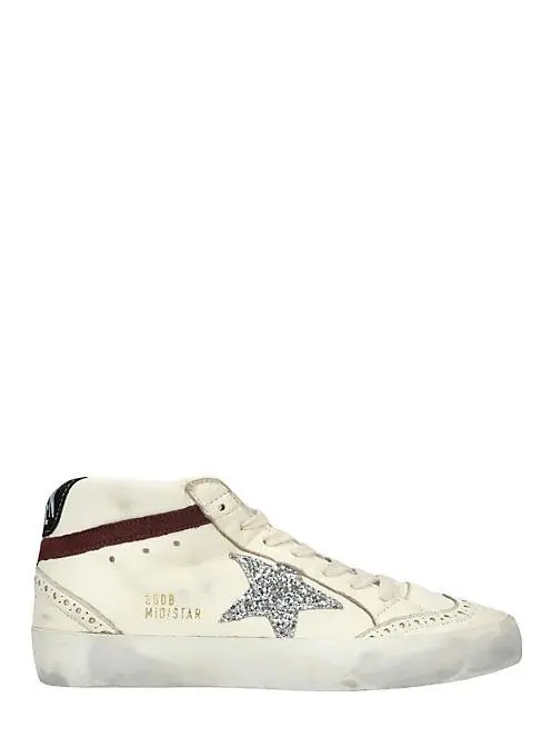 GOLDEN GOOSE Mid Star Leather Trainers - White/comb