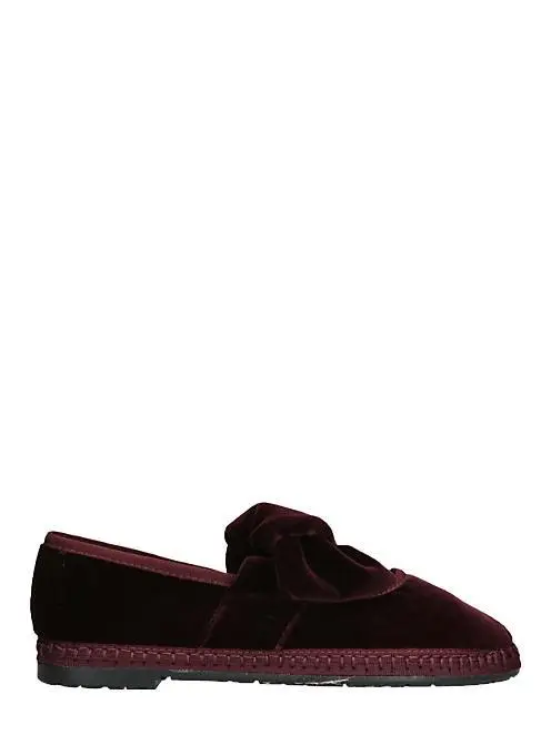 FLABELUS Lyra Velvet Slippers - Wine