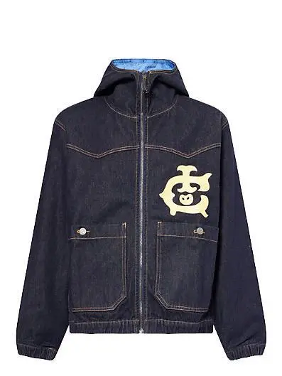 ICECREAM Ice Cream Western Logo-print Denim Jacket - Indigo
