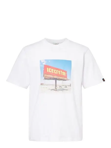 ICECREAM Billboard Graphic Cotton-jersey T-shirt - White