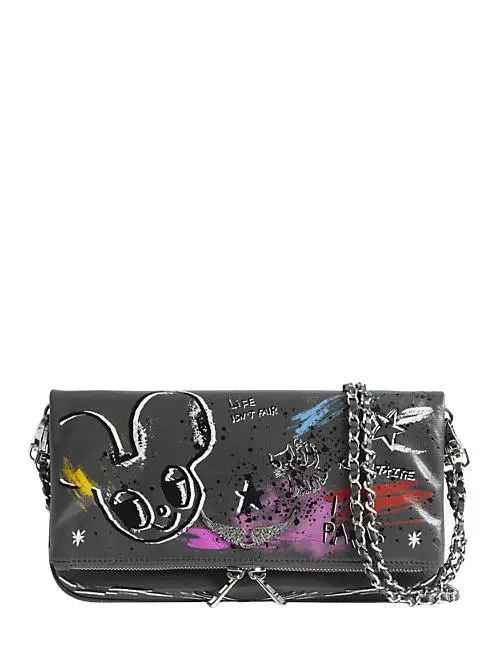 Zadig&Voltaire Rock Humberto Leather Clutch - Road