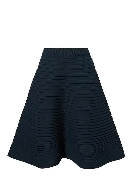 Issey Miyake Knitted Mini Skirt - Dark Green