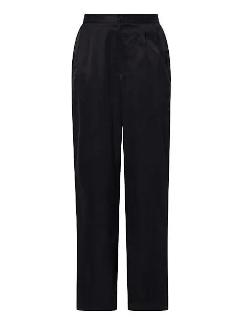 DJERF AVENUE Wide-leg Woven Trousers - Ash
