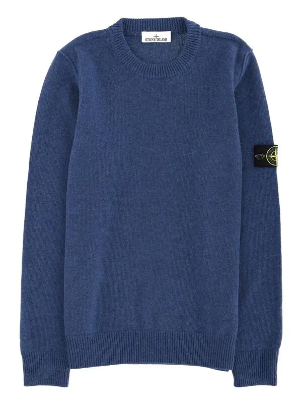 Stone Island Regular Fit Wool Jersey - Blue