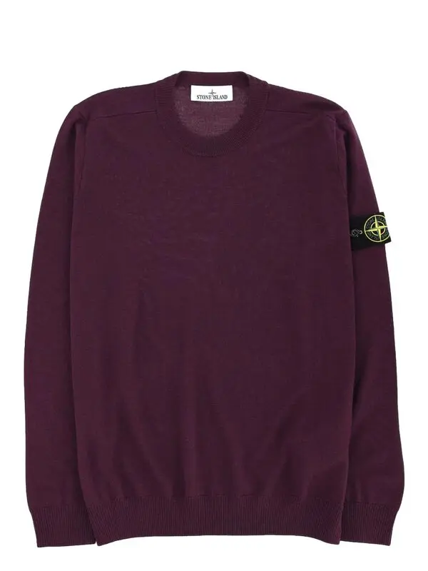 Stone Island Jersey With Logo Patch - Red
