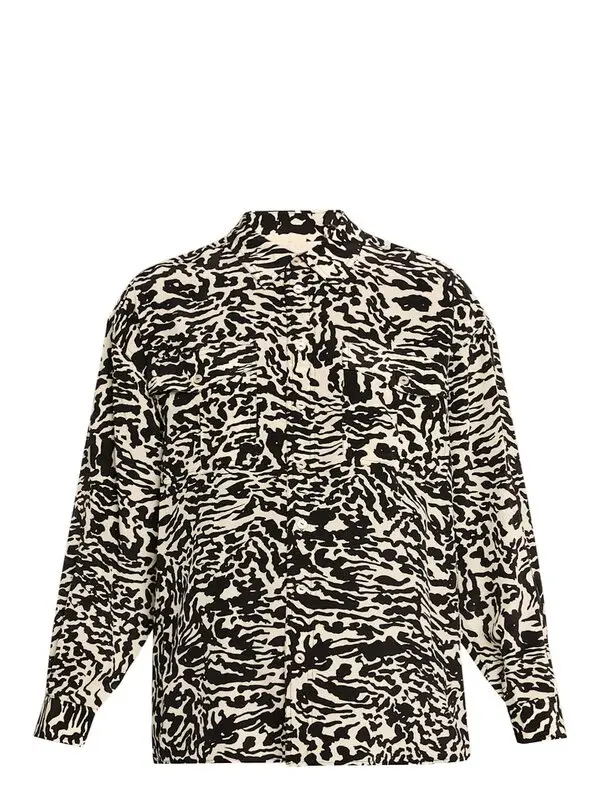 Ulla Johnson Soren Floral Silk Shirt - Spotted Ja
