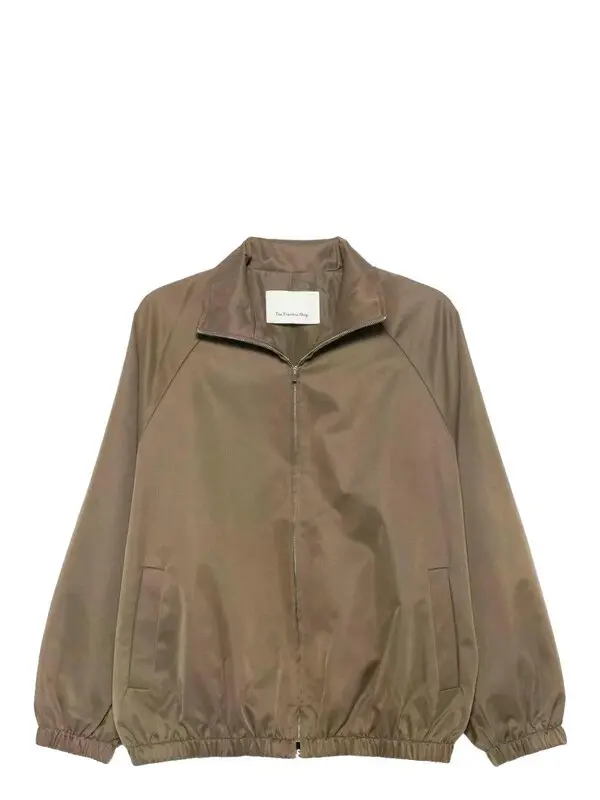 THE FRANKIE SHOP Zip-front Jacket With Elasticated Hem - Green