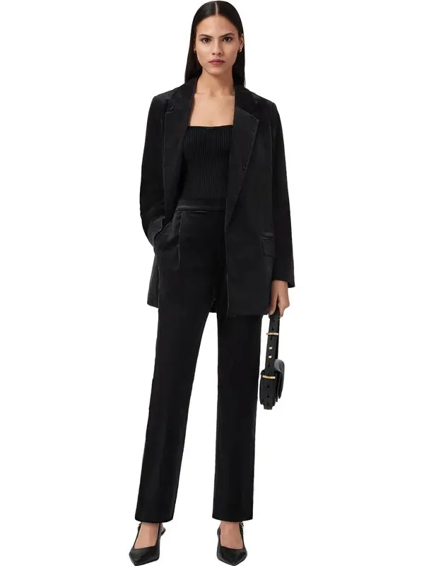 ALLSAINTS Aleida Velvet Trousers - Black