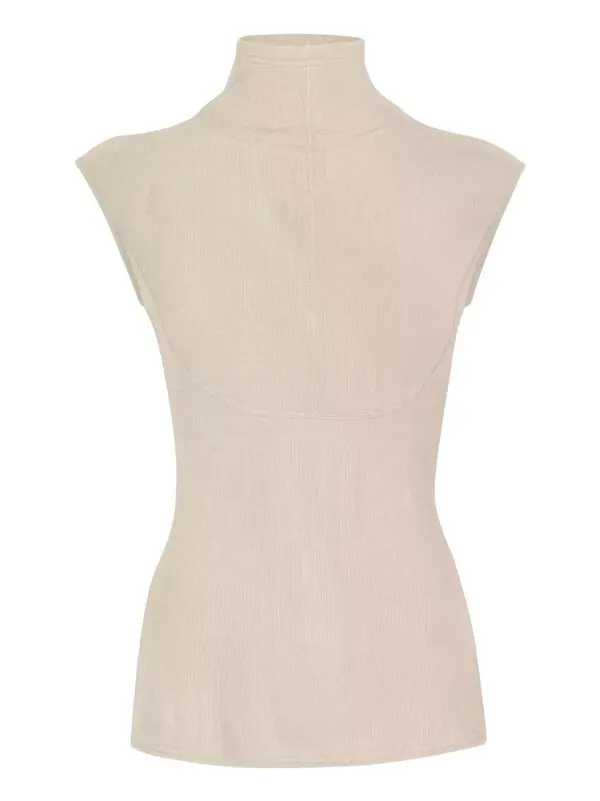 Proenza Schouler White Label Zane Brushed Rib Top - Neutrals