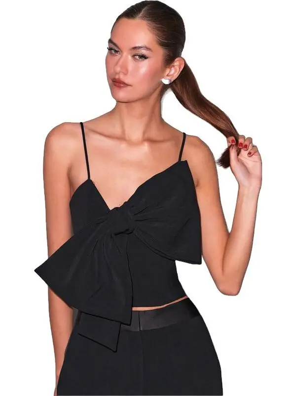 Fleur Du Mal Blair Bow Top - Black