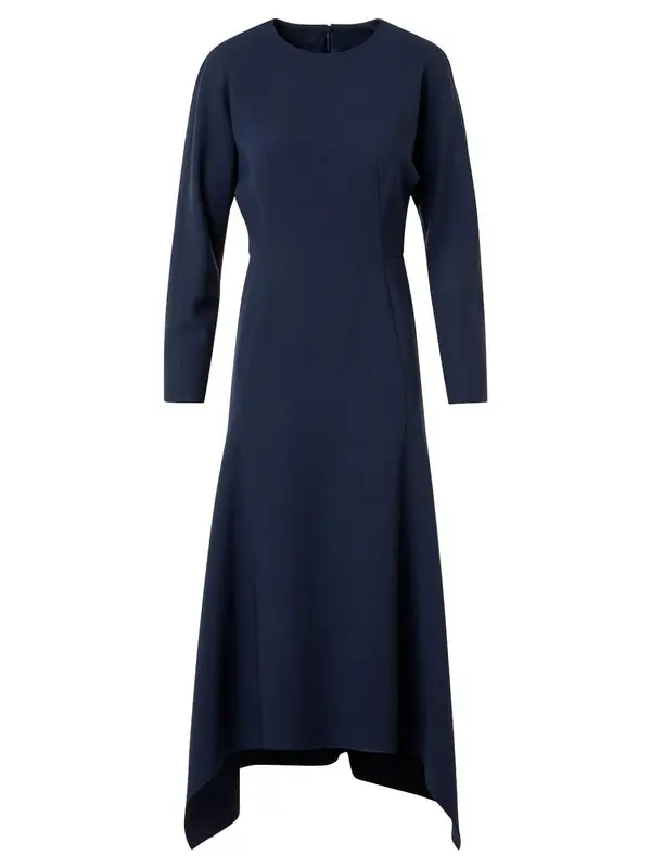 Akris Fit-and-flare Handkerchief Dress - Navy