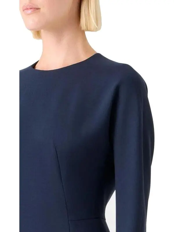 Akris Fit-and-flare Handkerchief Dress - Navy