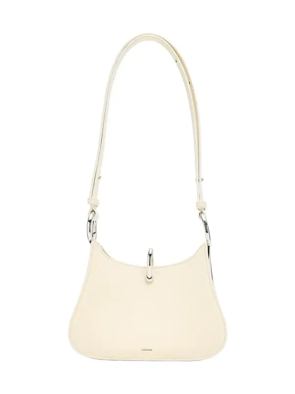 Rabanne Ring Small Leather Shoulder Bag - P153 Ivory