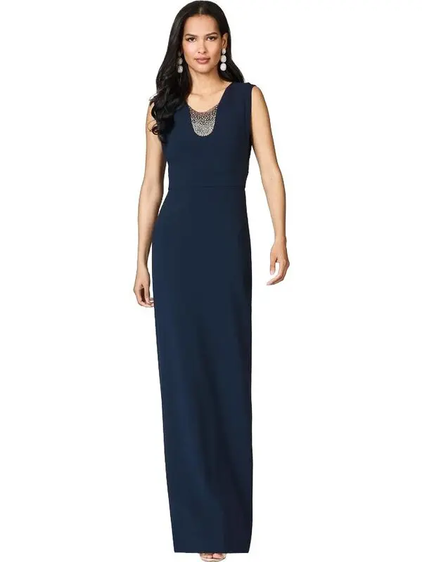 Sachin & Babi Embellished Natalie Gown - Blue / Navy