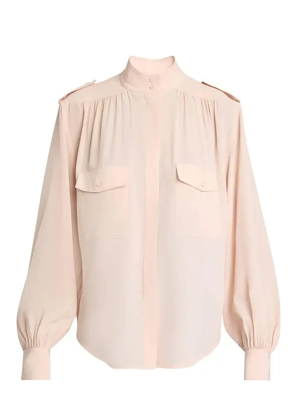 Chloé Organic Silk Crepe De Chine Blouse - Delicate Pink