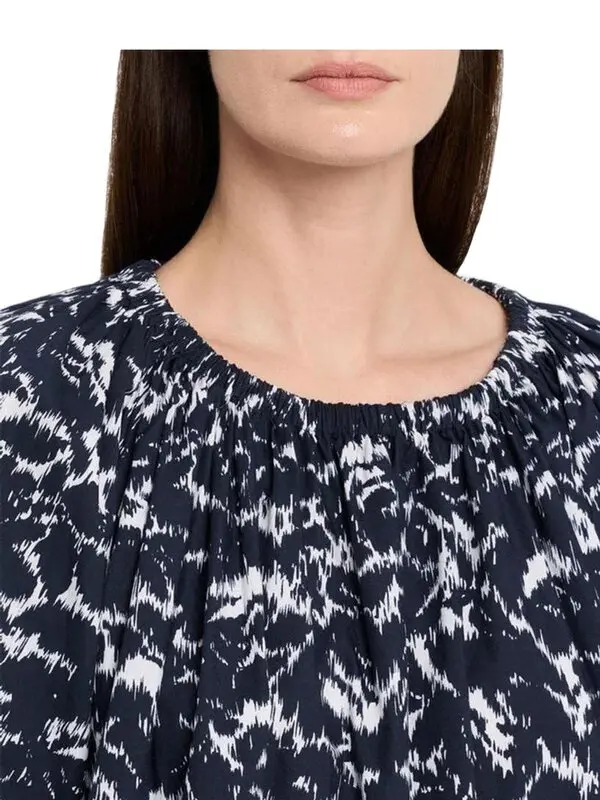 Michael Kors Floral-print Cotton Top - Midnight
