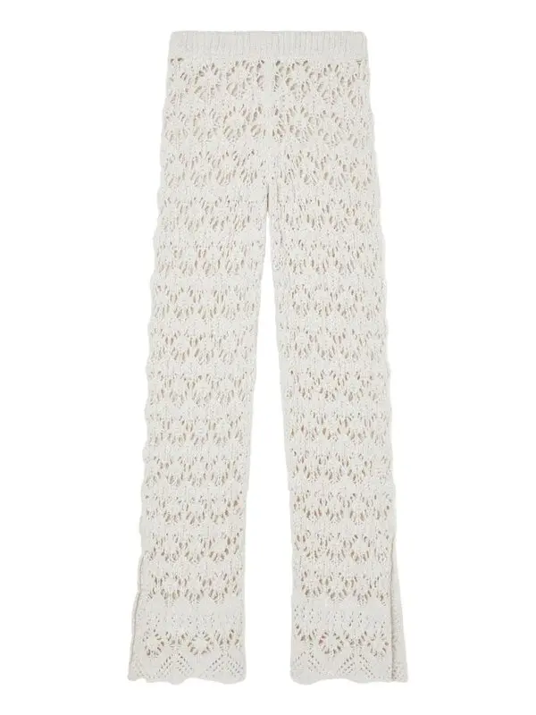 Alanui Lagoon Romance Cotton Trousers - White