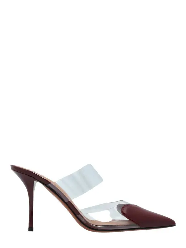 Alaïa Heeled Mules - Burgundy