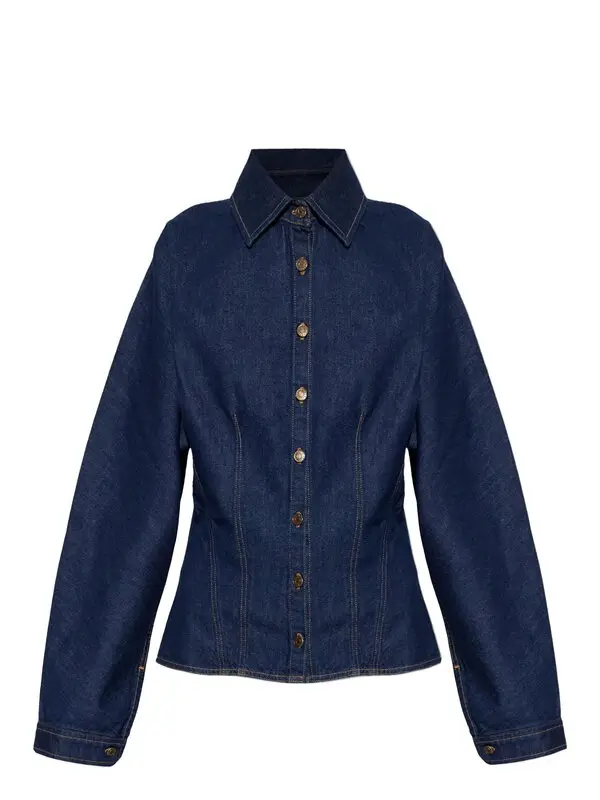 AGOLDE Devon Denim Shirt - Navy Blue