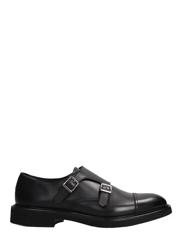 DOUCAL'S Deco Leather Loafers - Black