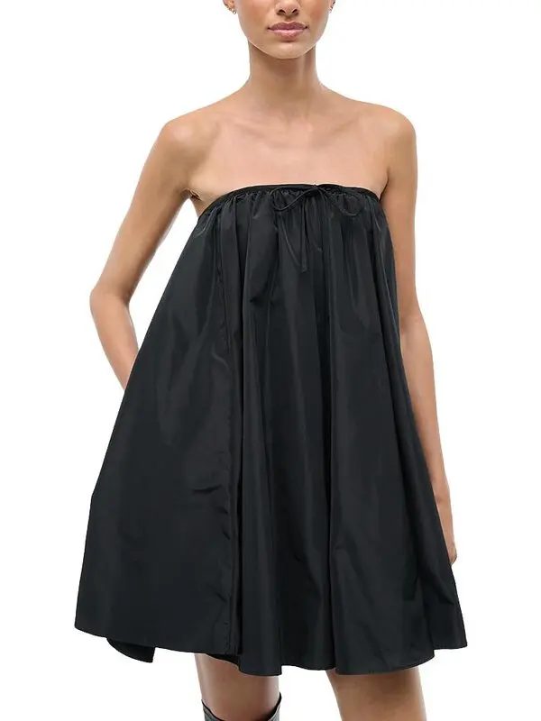 Staud Sofia Strapless Dress - Black