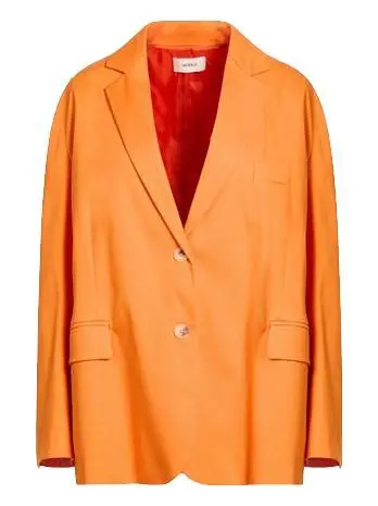 VICOLO Single-breasted Twill Blazer - Orange