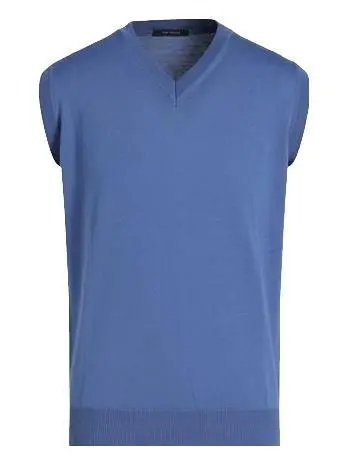 BELLWOOD Sleeveless Merino Wool Sweater - Blue