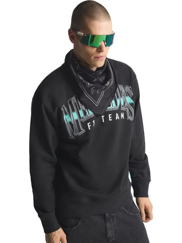 Adidas Mercedes-amg Petronas Formula One Team Las Vegas Sweat Top - Black / White