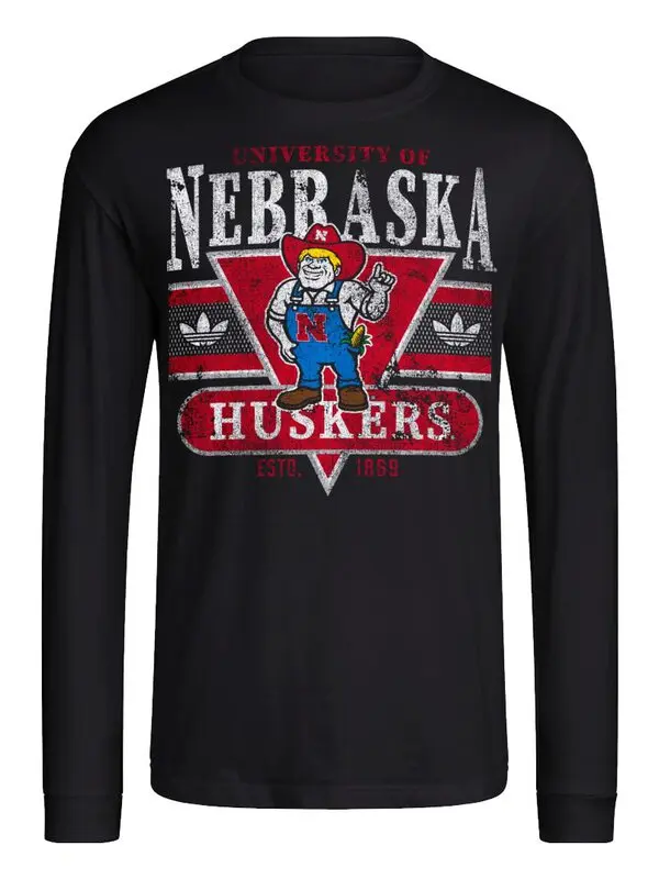 Adidas Nebraska Cornhuskers Graphics T-shirt - Black / Multi