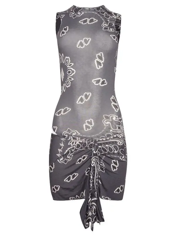 Attico Mini Bandana Dress - Grey