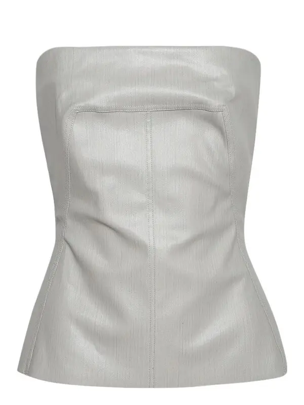 Rick Owens Denim Bustier Top - Ivory
