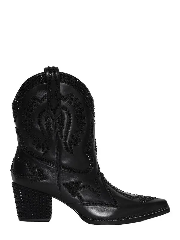 GRACE FAENA Rocky Leather Boot - Black