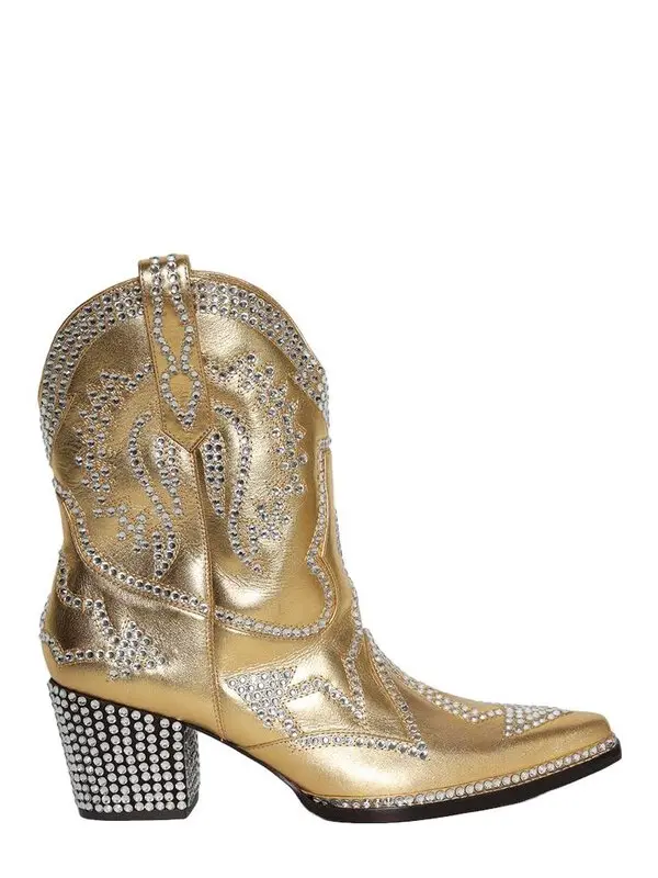 GRACE FAENA Rocky Leather Boot - Gold