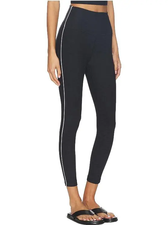 Beyond Yoga Spacedye Ready Midi Legging In Black - Darkest Night