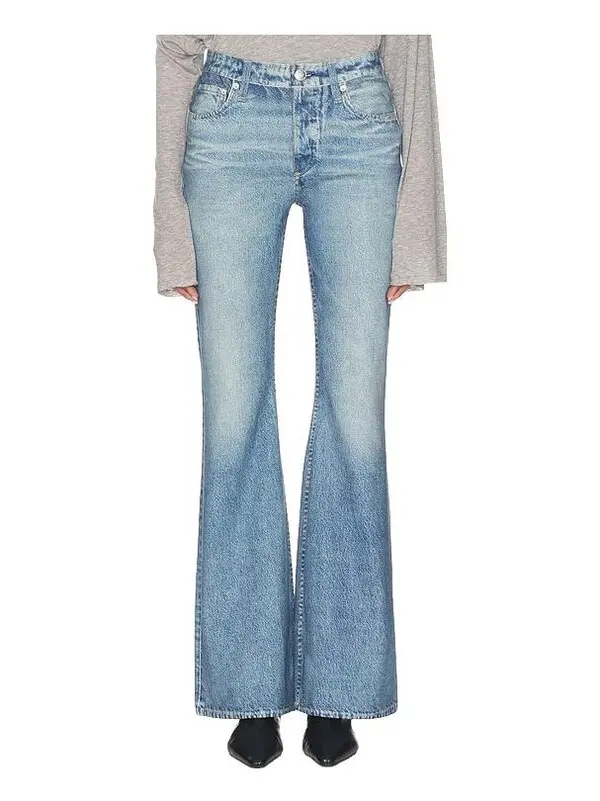 Rag & Bone Miramar Ponte Dahlia Full Length Jeans - Minetta