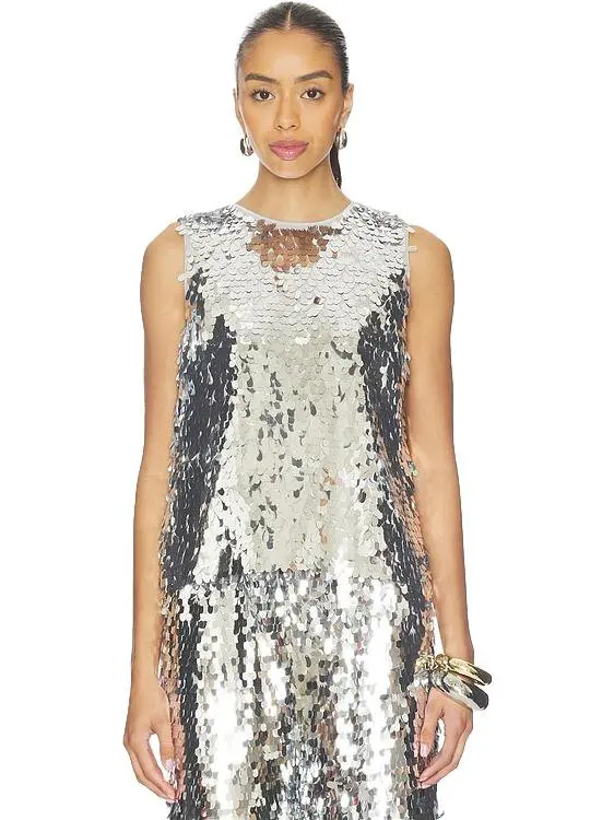SIMONMILLER Shirley Sequin Top - Satellite Silver
