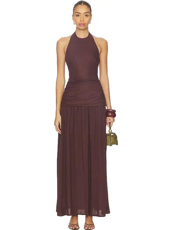 Faithfull The Brand Tali Maxi Dress - Carob