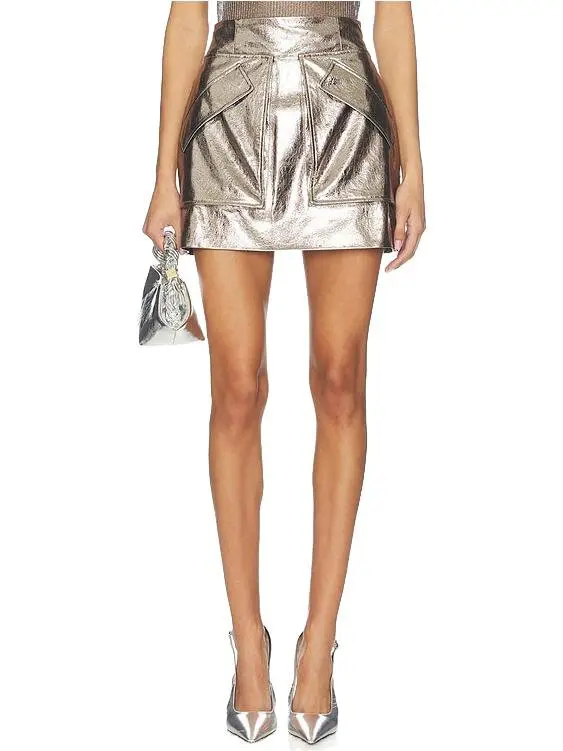 AKNVAS Cherry Mini Skirt - Gunmetal