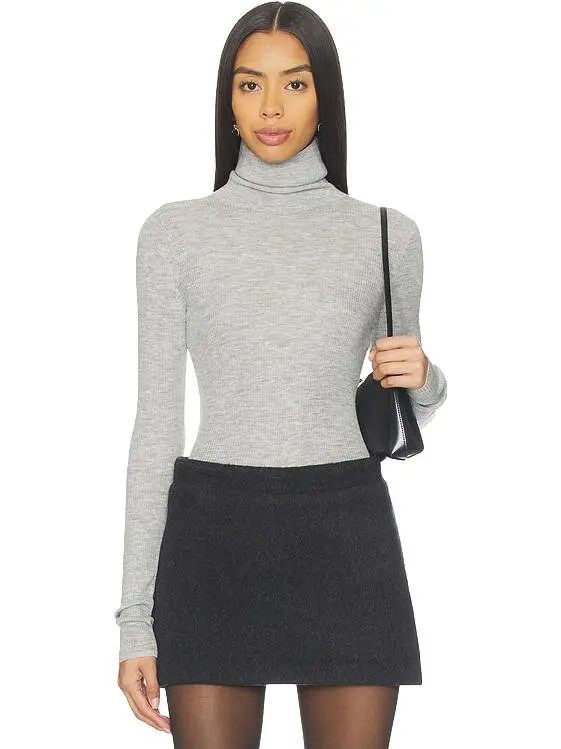 FAVORITE DAUGHTER Amelia Long Sleeve Top - Melange Grey