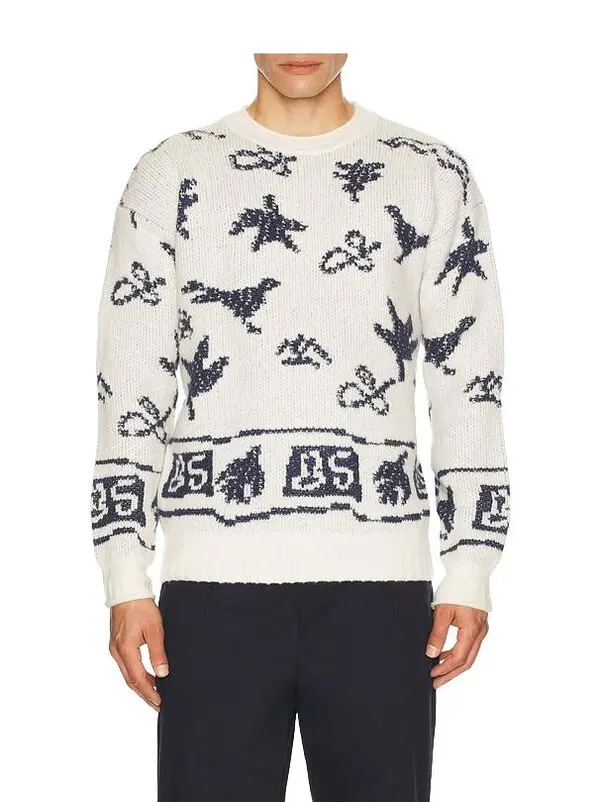 Scotch & Soda Jacquard Drop Shoulder Sweater - Eggnog