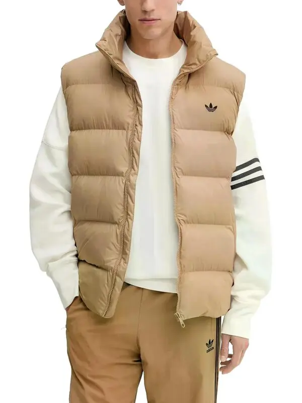 Adidas Logo-print Padded Gilet - Neutrals