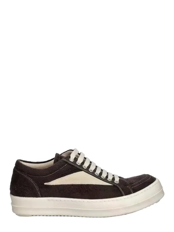 Rick Owens Vintage Brushed-effect Sneakers - Brown