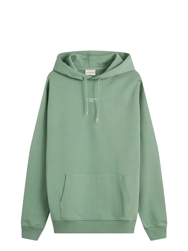 Drole De Monsieur Classic Slogan Hoodie - Water Green