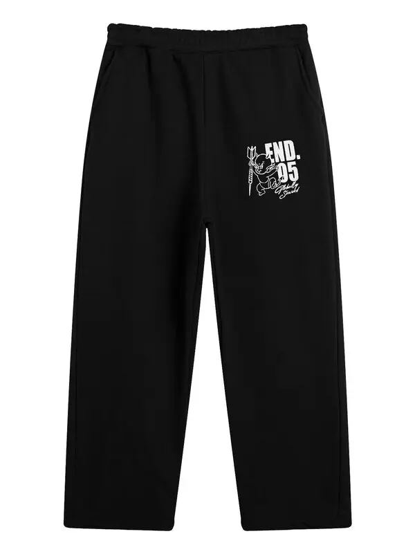 END. Devils Darts Team Straight Leg Sweatpant - Washed Black