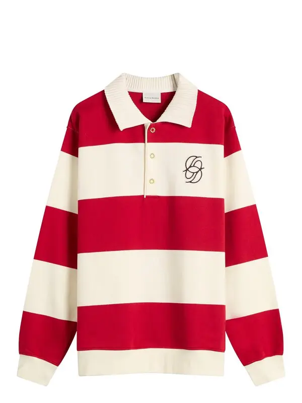 Drole De Monsieur Stripes Polo Shirt - Red